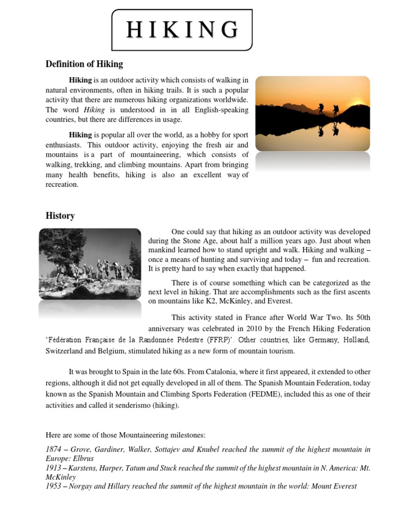 Hiking | Download Free PDF | Hiking | Trail