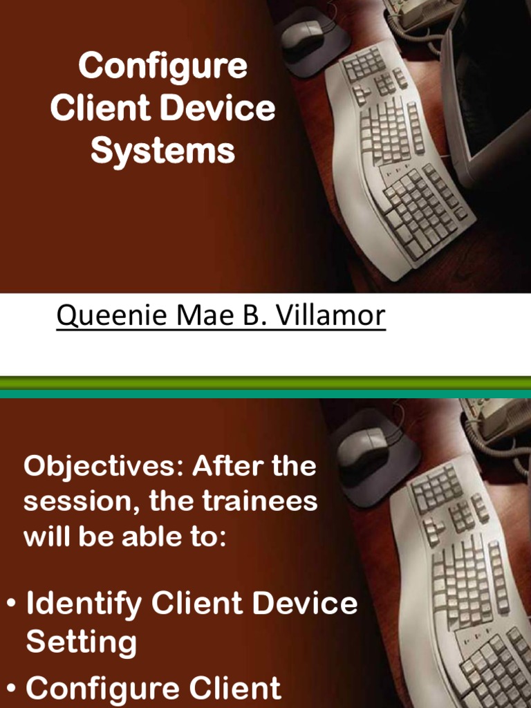 Configure Client Device Systems | PDF