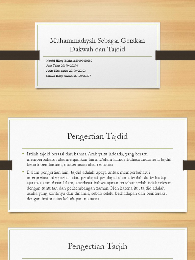 Muhammadiyah Sebagai Gerakan Dakwah Dan Tajdid | PDF