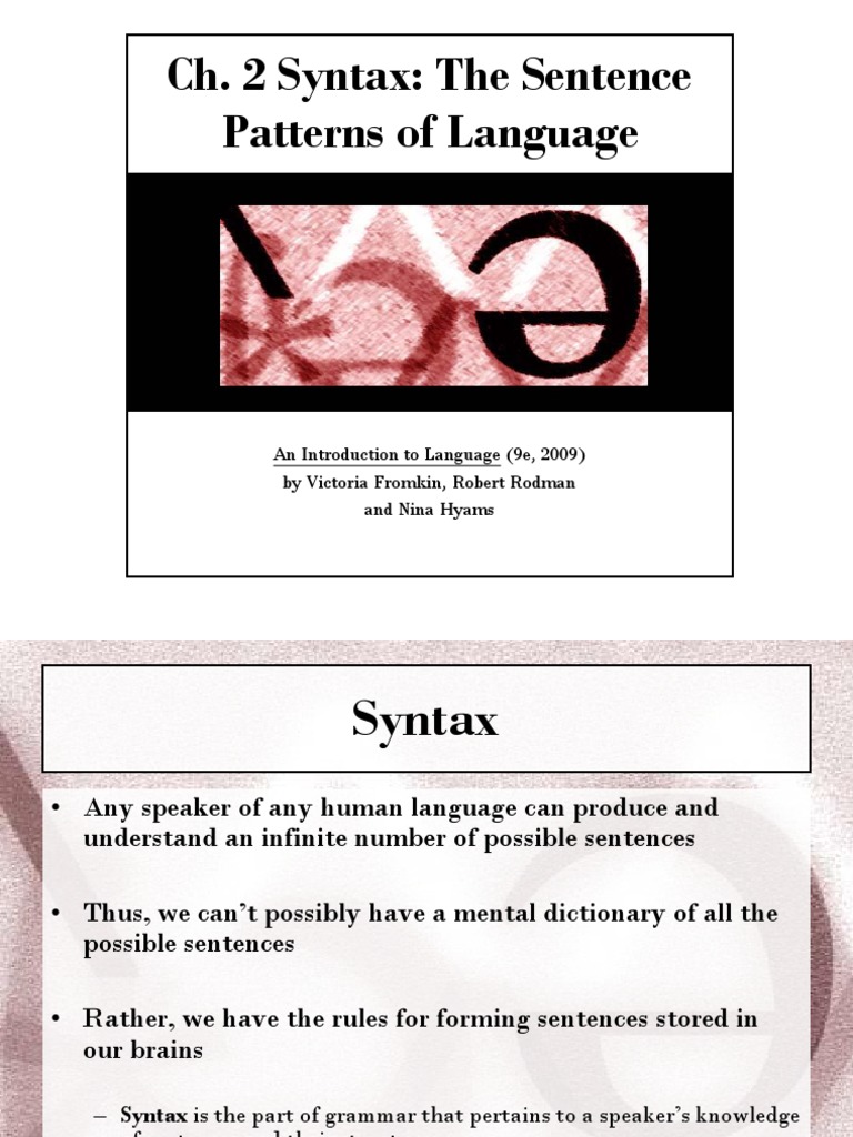 Syntax Powerpoint | PDF | Phrase | Verb