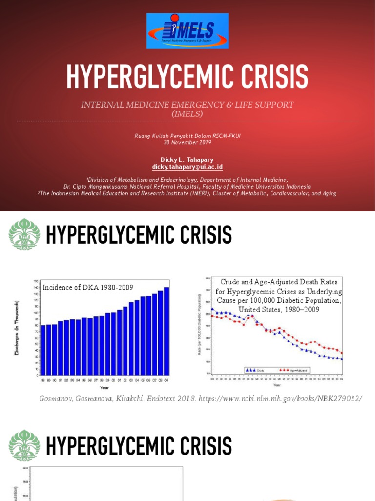 DR Dicky L Tahapary SPPD PhD-Hyperglycemic Crises IMELS PDF | PDF | Hyperglycemia | Dehydration