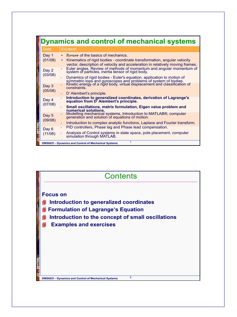 4 Lagrange's Equations | PDF | Lagrangian Mechanics | Kinematics