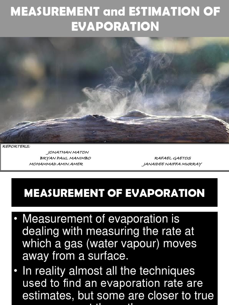Evaporation Measurement Techniques | PDF | Evaporation | Mulch