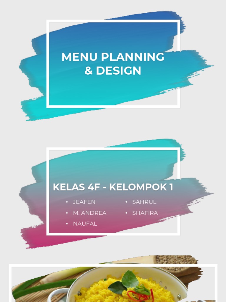 Menu Planning and Design | PDF