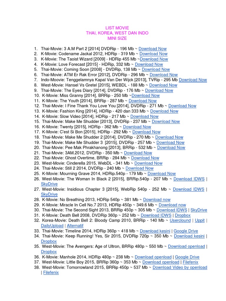 List Movie | PDF | Computing And Information Technology | Business