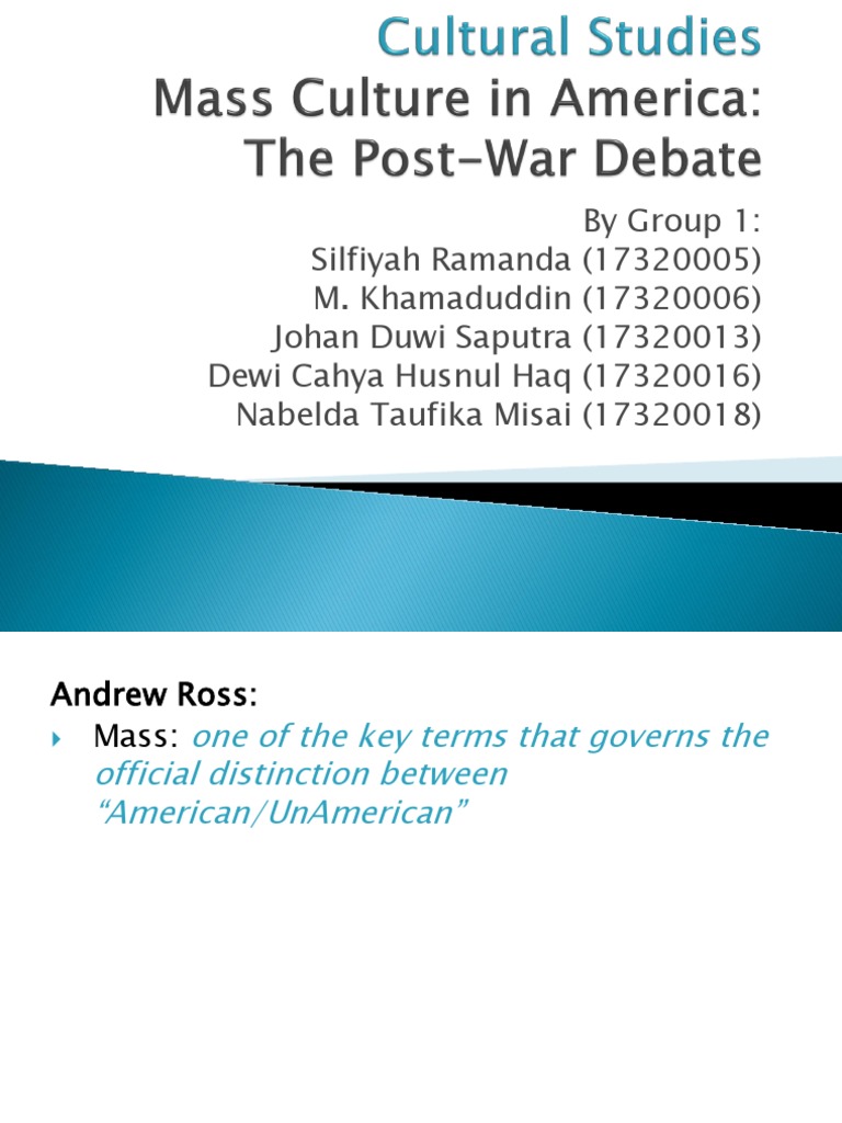Mass Culture: Perspectives and Impacts | PDF | Popular Culture | Society