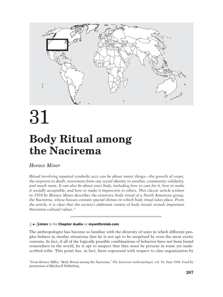 Nacirema Body Rituals Explained | PDF | Rituals | Religion And Belief
