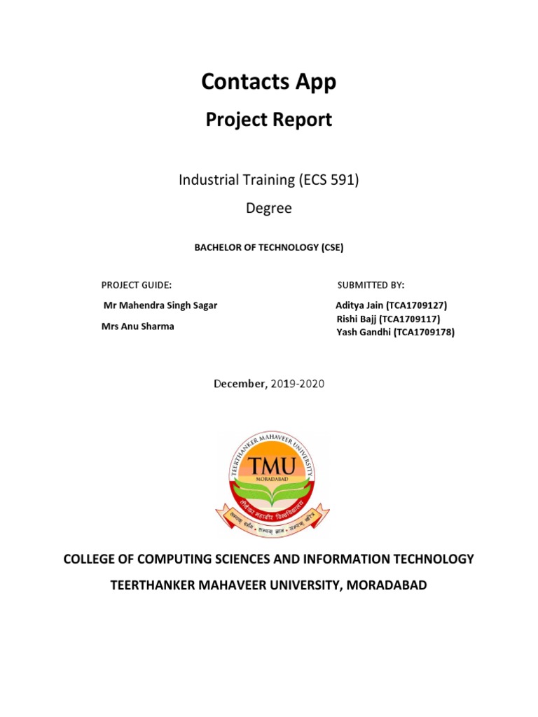 T003a TMU Project Report Template v1.3 | PDF | Software Testing ...