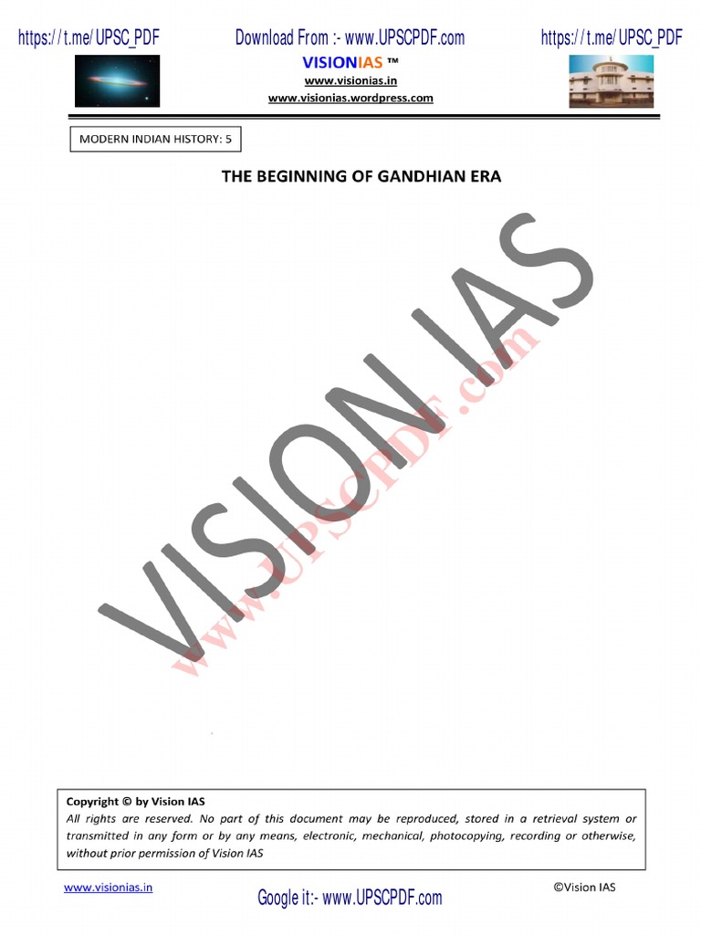 Vision IAS Modern History Part 5 PDF | PDF