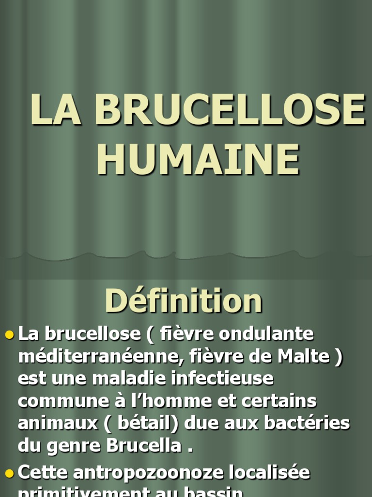 Comprendre la Brucellose Humaine | PDF | Maladies et troubles ...