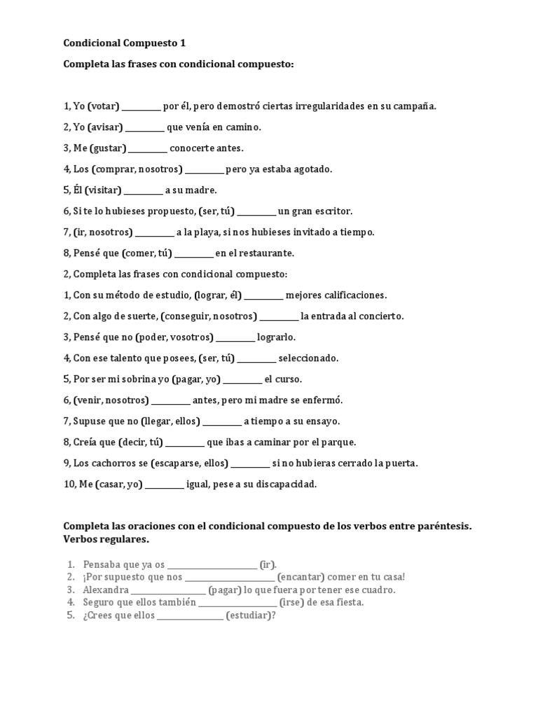 Condicional Compuesto 1 | PDF