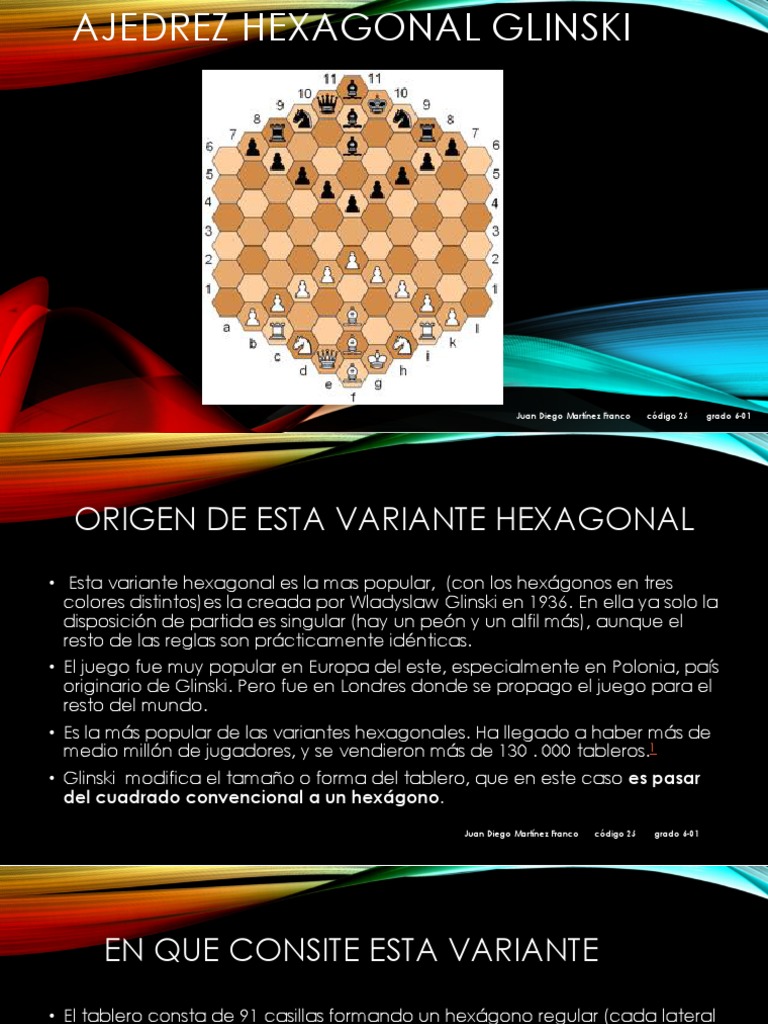 Ajedrez Hexagonal Glinski | PDF | Ajedrez | Juegos de mesa