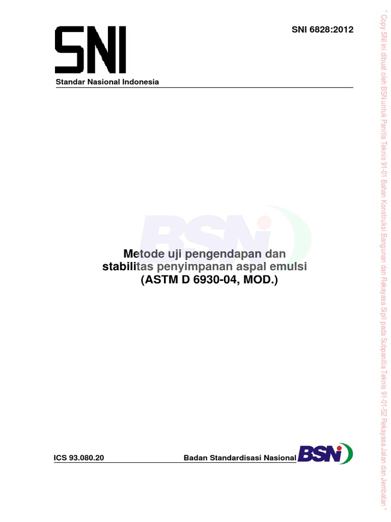 Sni 6828-2012 | PDF