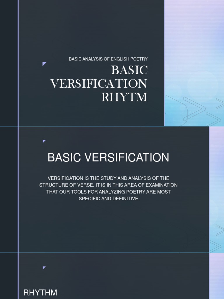 An In-Depth Guide to the Basic Concepts of English Poetry Versification ...