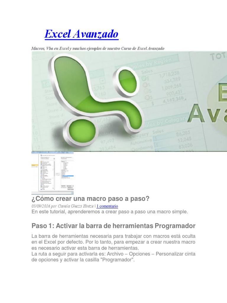 Crear Macros en Excel | PDF | Macro (informática) | Microsoft Excel