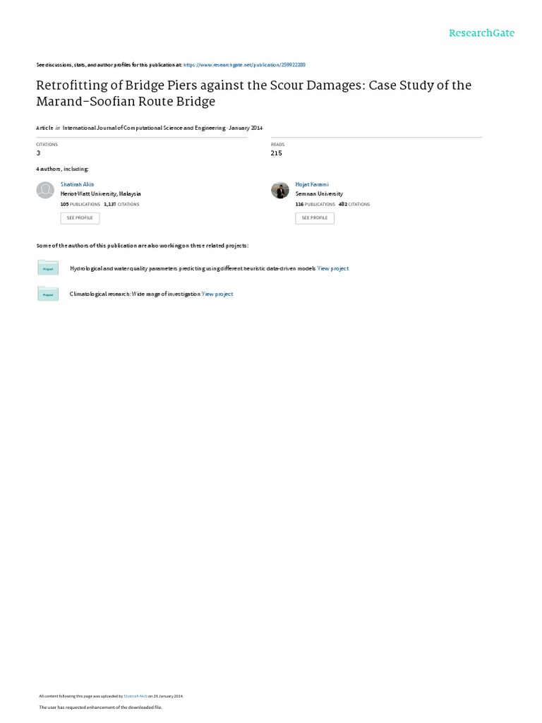 Retrofitting of Bridge Piers Against The Scour Damages Case Study of ...