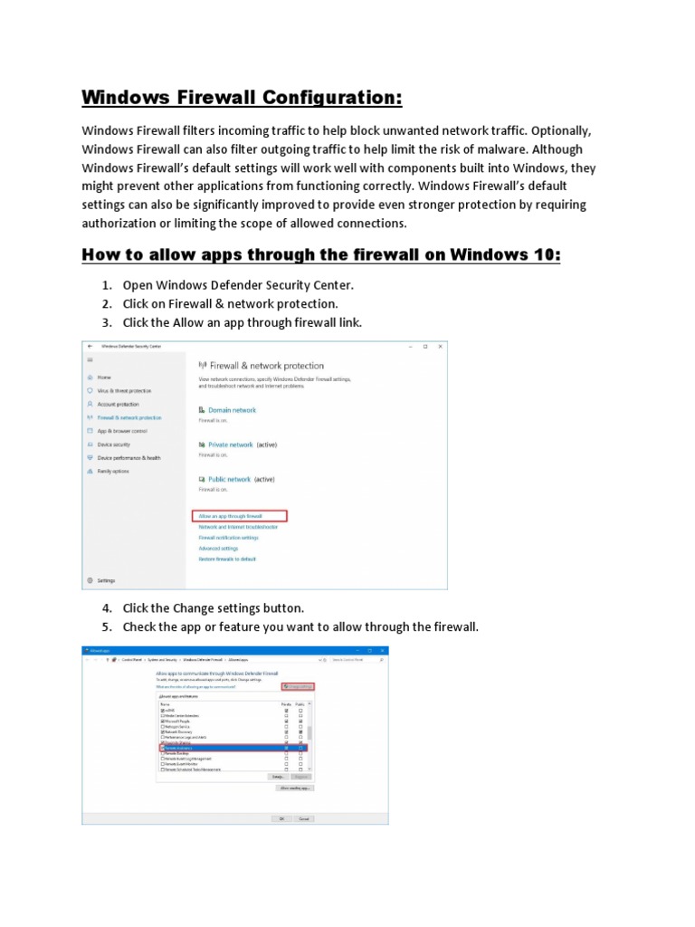 Firewall Assignment | PDF | Firewall (Computing) | Windows 10