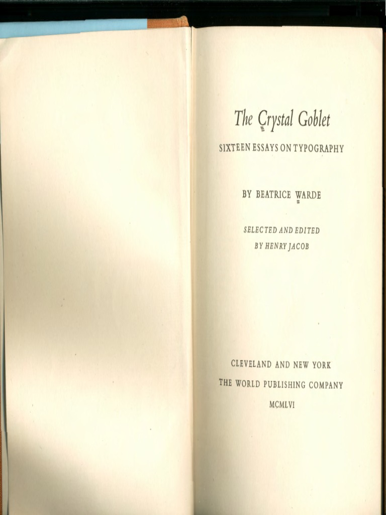 Beatrice Warde Typography Crystal | PDF | Papyrus | Bookbinding