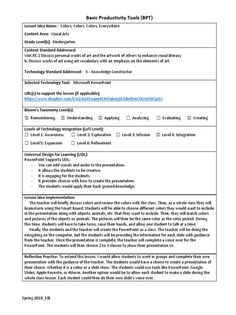 Basic Productivity Tools Lesson Itec 3100 | PDF | Microsoft Power Point | Learning