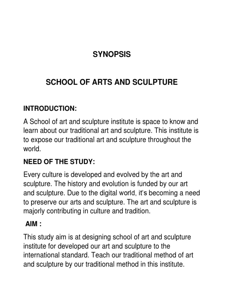Synopsis PDF Final | PDF | Art Museum | Sculpture