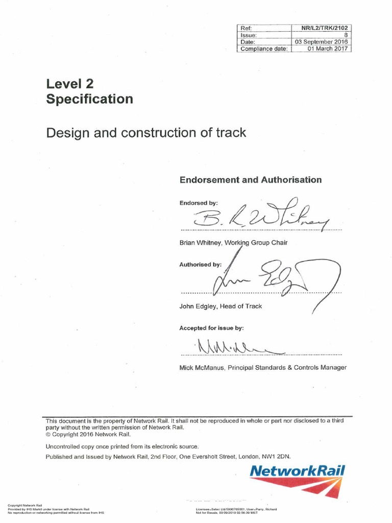 NRL2TRK2102 Issue 07 PDF | PDF | Track (Rail Transport) | Rail ...