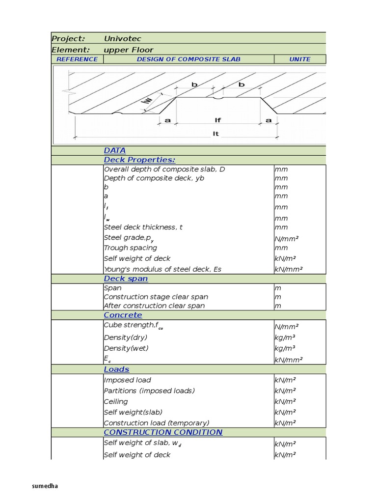 Composite Slab Design Specifications | PDF | Young's Modulus ...