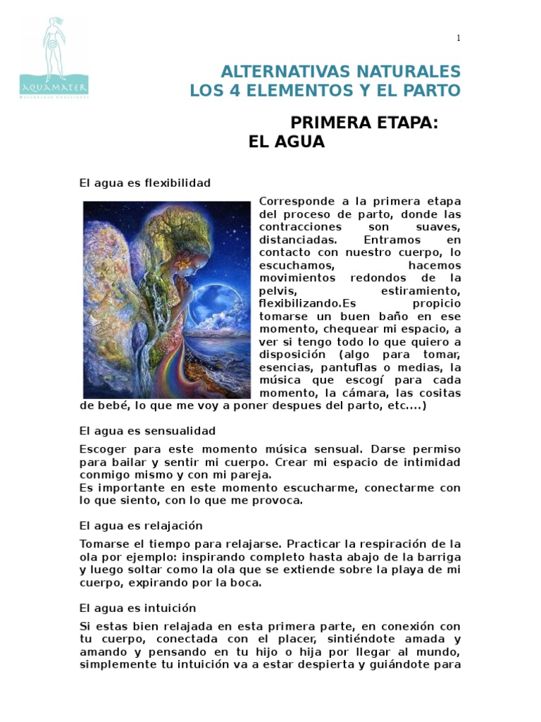Los 4 Elementos Del Parto | PDF | Parto | Respiración