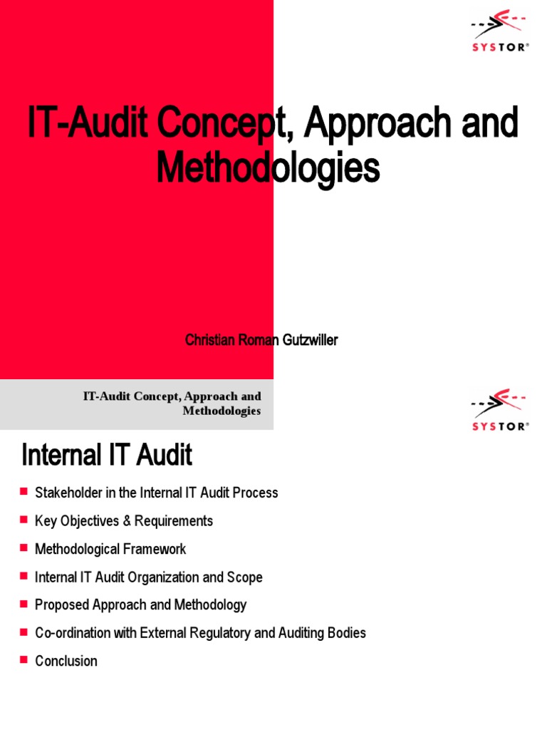 IT-Audit Concept, Approach and Methodologies: Christian Roman ...