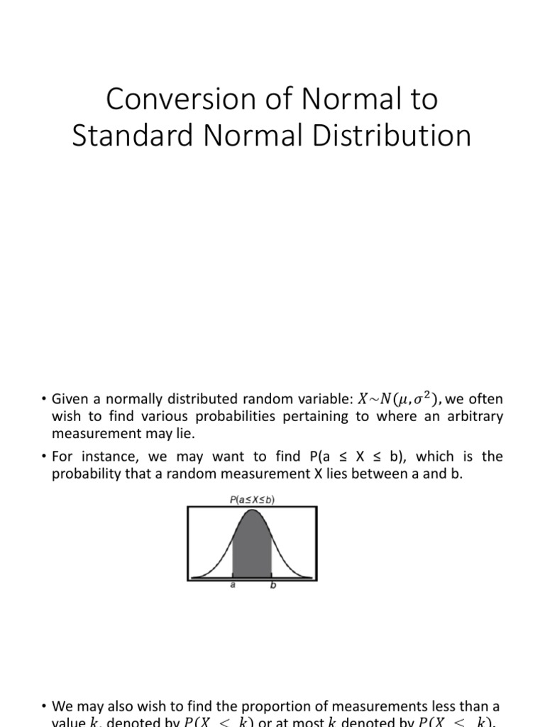 Normal to Standard Normal Conversion Guide | PDF | Standard Score ...
