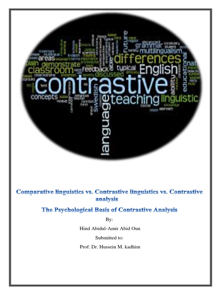 contrastive linguistics هند المحاضرة الاولى | PDF | Second Language ...