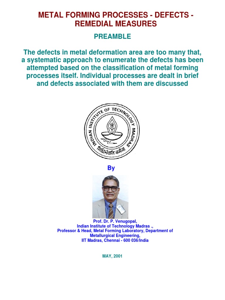 Metal Forming Process and Defects | PDF | Deformation (Engineering) | Fracture