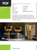 Sacred Vessels, Linens, Vestments & Places | PDF | Eucharist | Altar