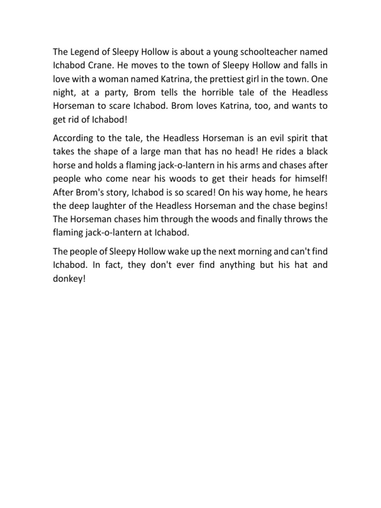 The Legend of Sleepy Hollow | PDF