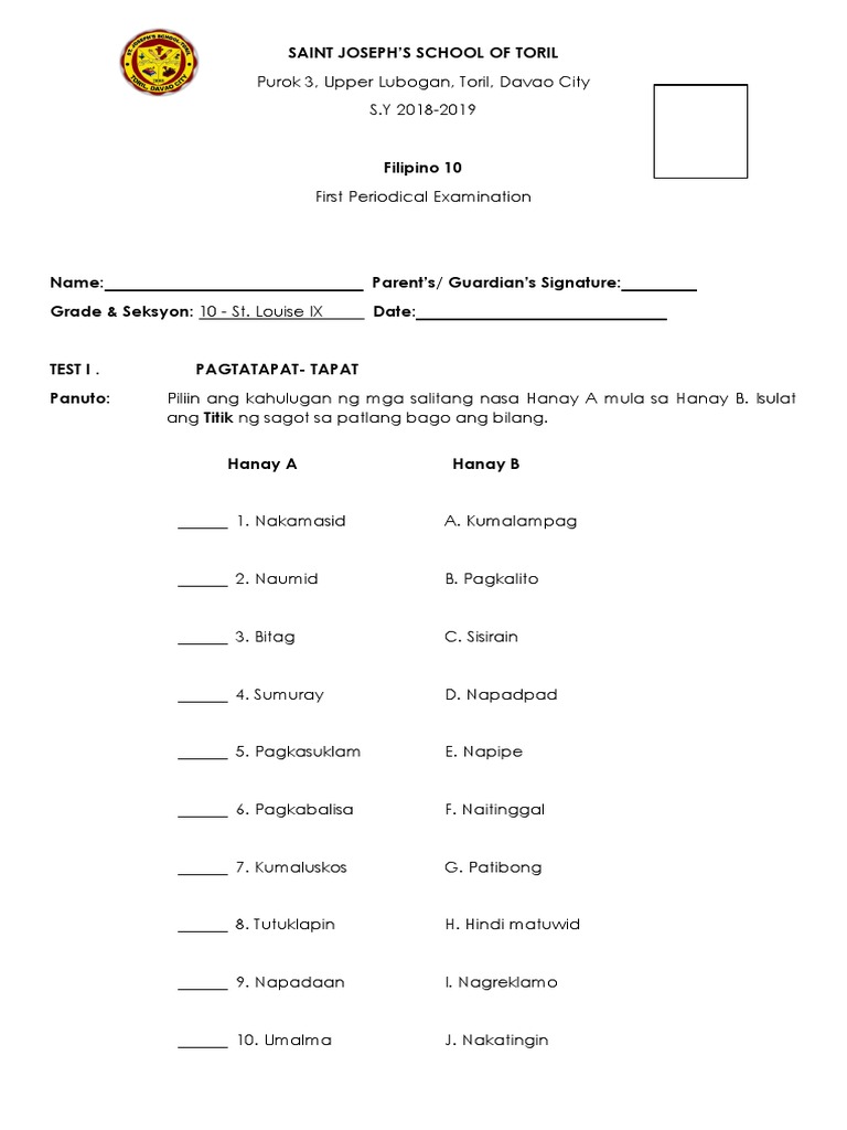 1st Periodical | PDF