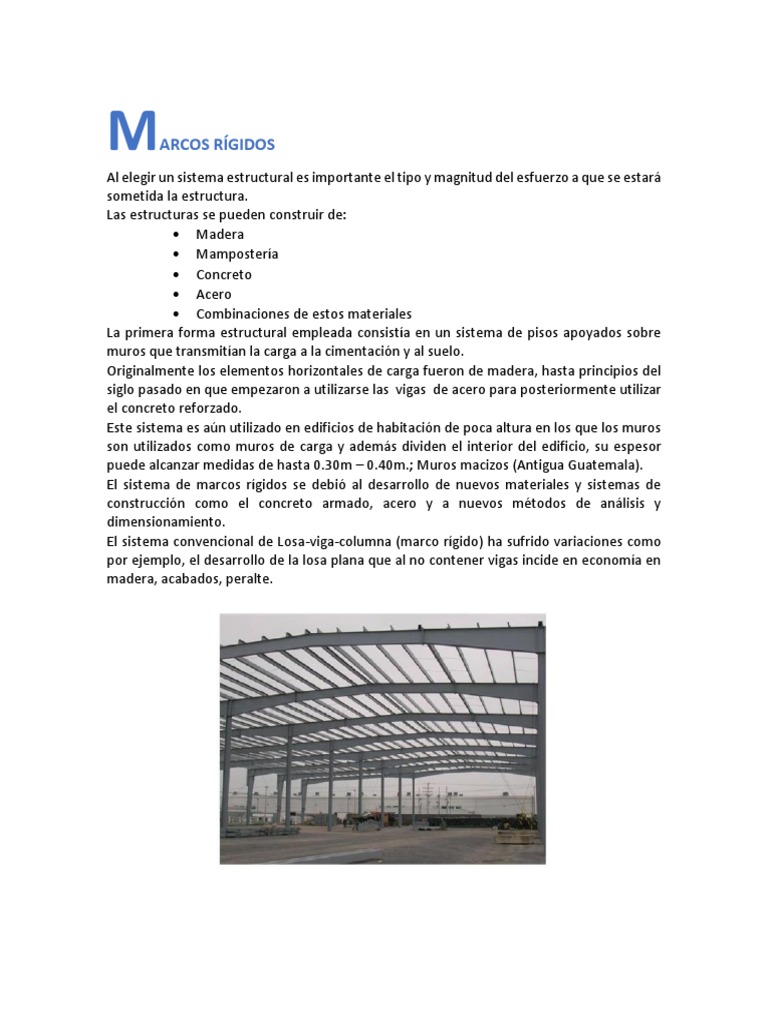 Marcos Rígidos | PDF | Hormigón | Concreto reforzado