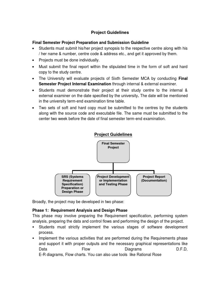 MCA Project Guidelines | PDF | Software Development | Databases