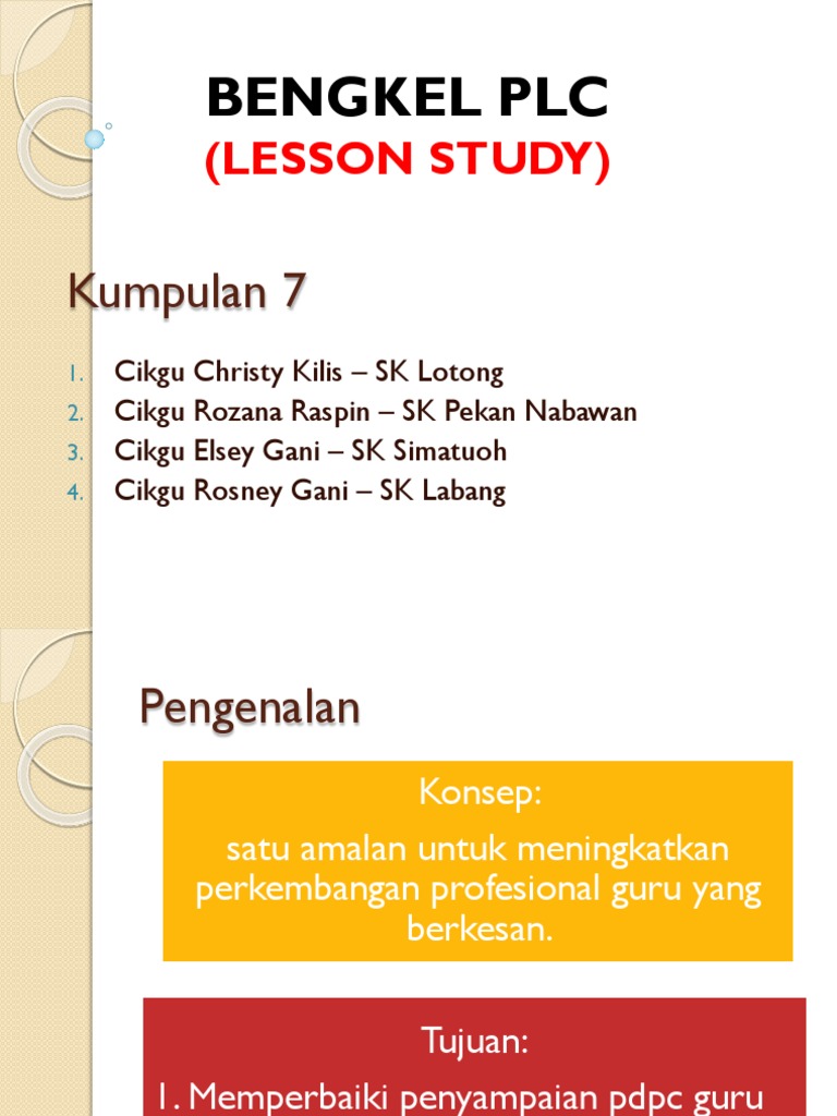 Bengkel Plc Lesson Study Pdf