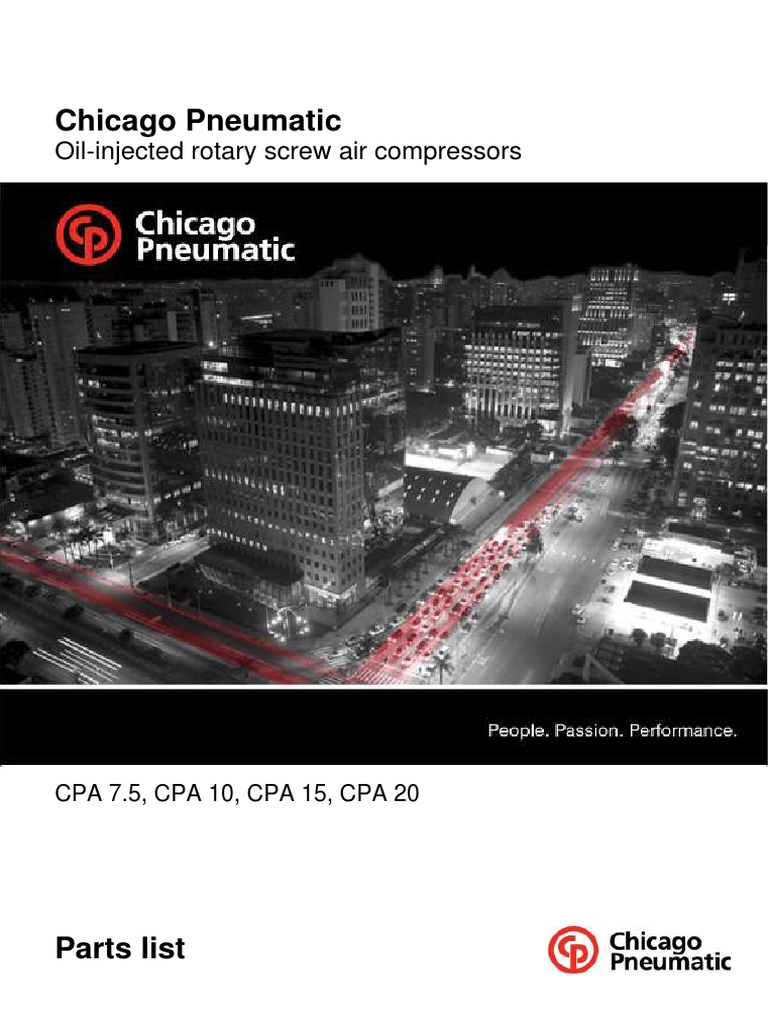 Chicago Pneumatic CPA7 - 5-CPA20 Parts List PDF | PDF | Valve | Equipment