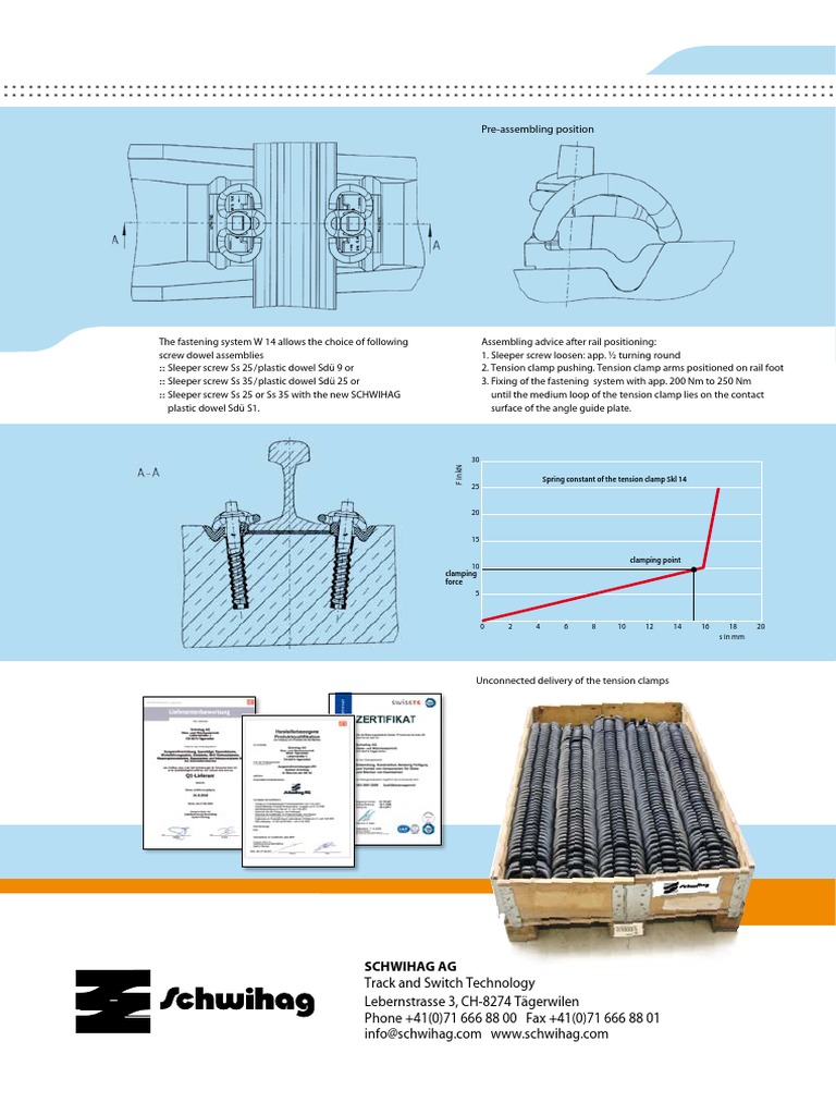 Pre-assembling rail position with tension clamp Skl 14 | PDF | Rail ...