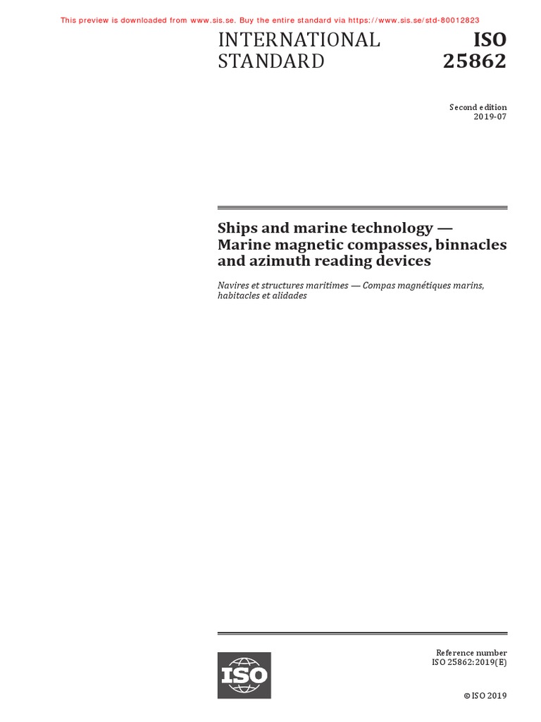 Iso 25862 2019 en PDF | PDF | Compass | International Organization For ...