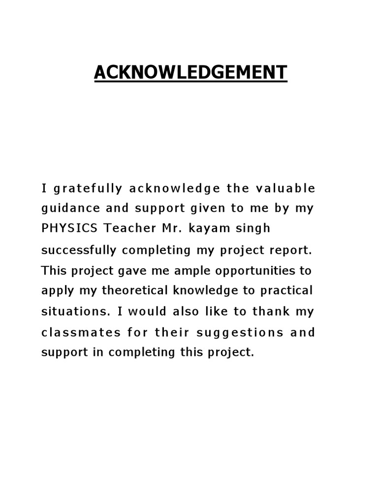 ACKNOWLEDGEMENT1 | PDF