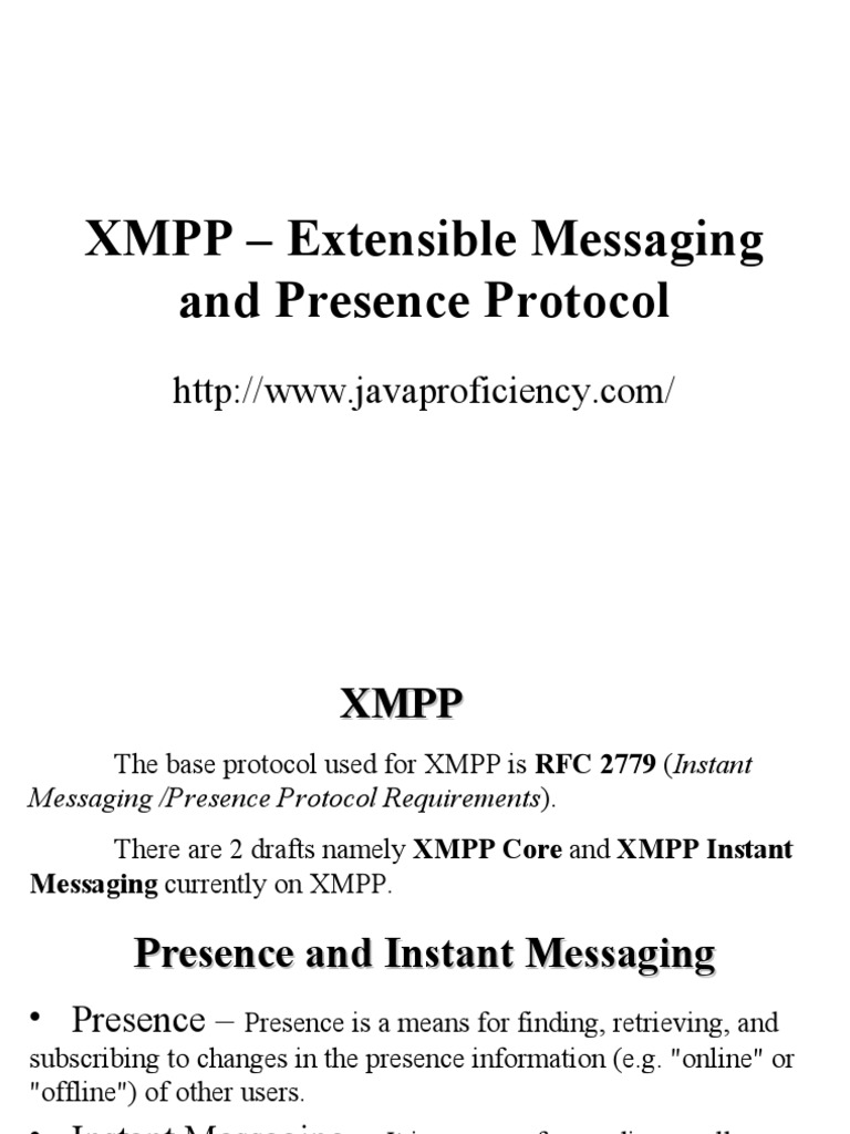 XMPP Presentation 160108105545 PDF | PDF | Data Transmission | Computer Network