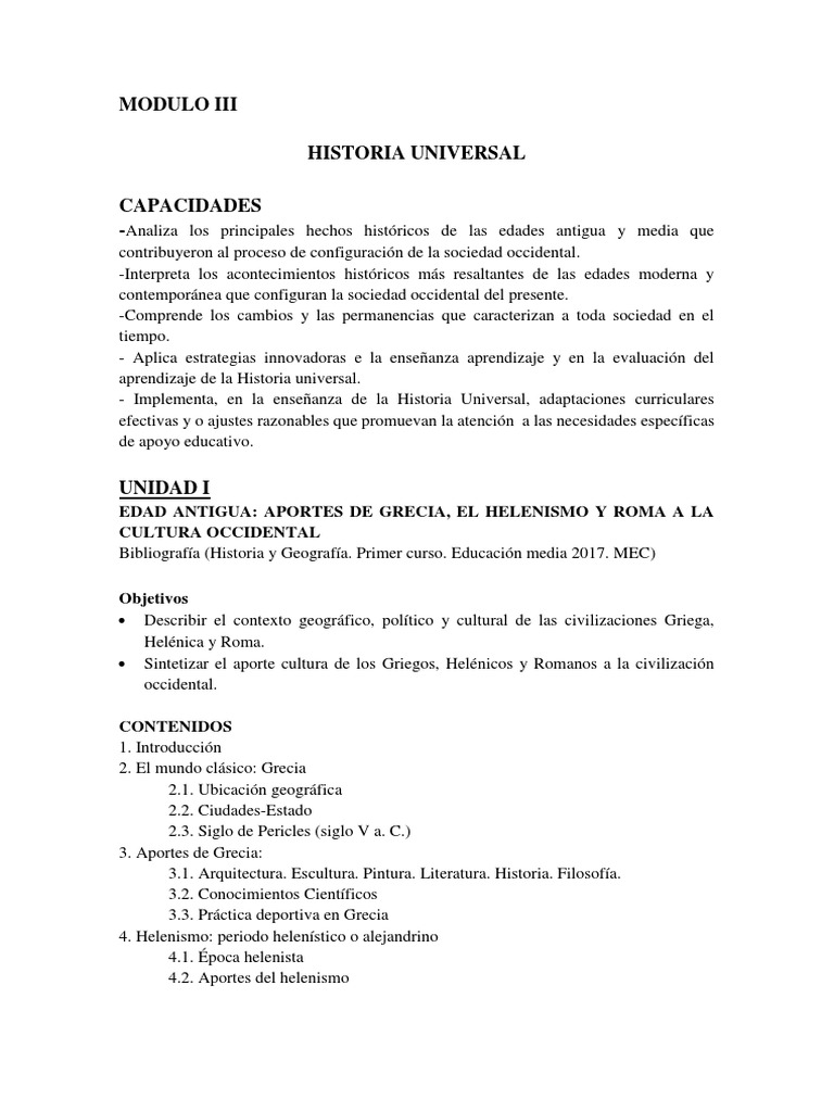 Historia Universal Completo | PDF | Antigua Grecia | Republica Romana