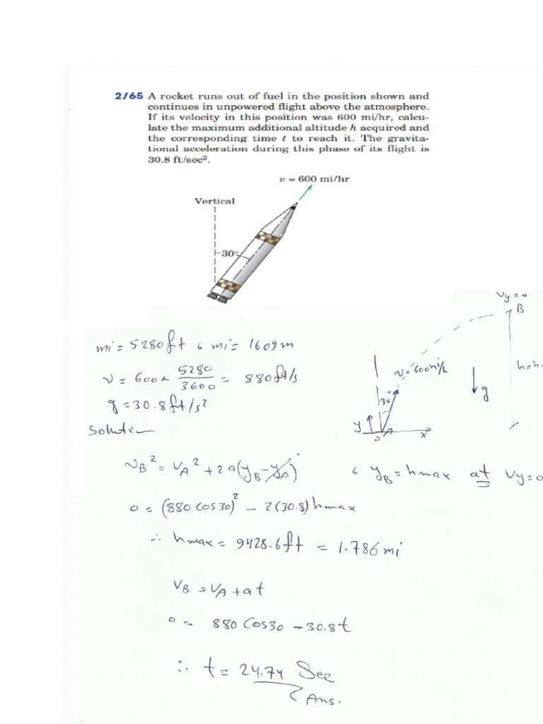 Dynamics Sample Problems | PDF