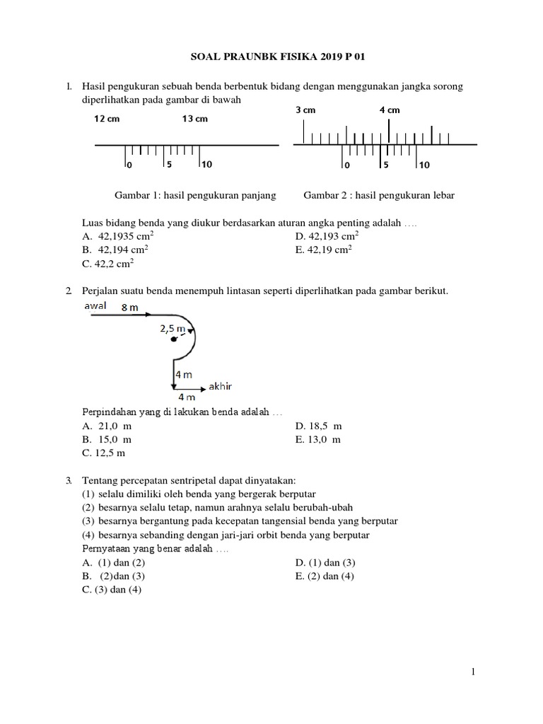 Latihan Unbk Fisika p01 2019 | PDF | Ilmu Sosial | Metode & Bahan Ajar