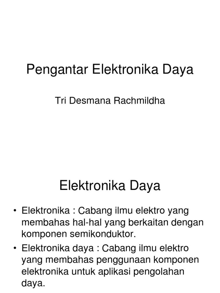 Elektronika Daya | PDF