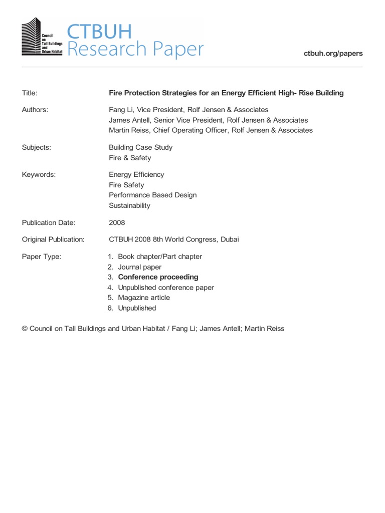442 Fire Protection Strategies For An Energy Efficient High Rise ...