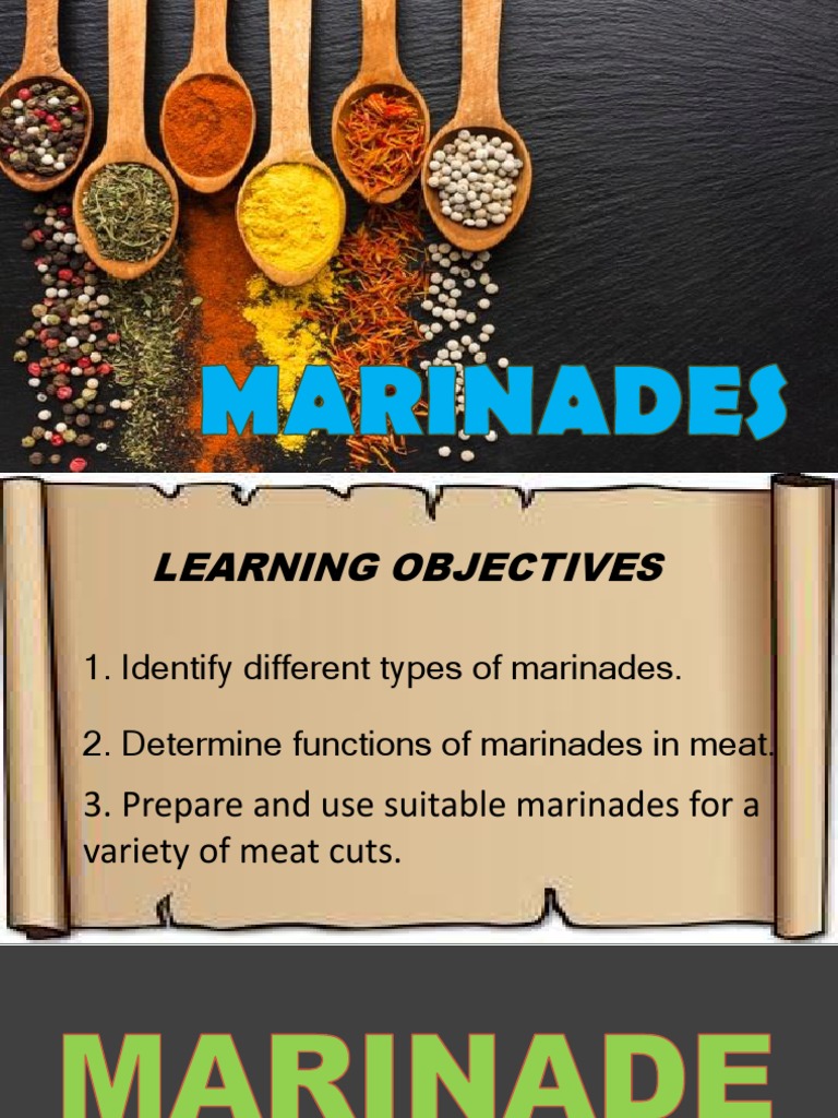 Types of Meat Marinades Explained | PDF | Cooking, Food & Wine ...