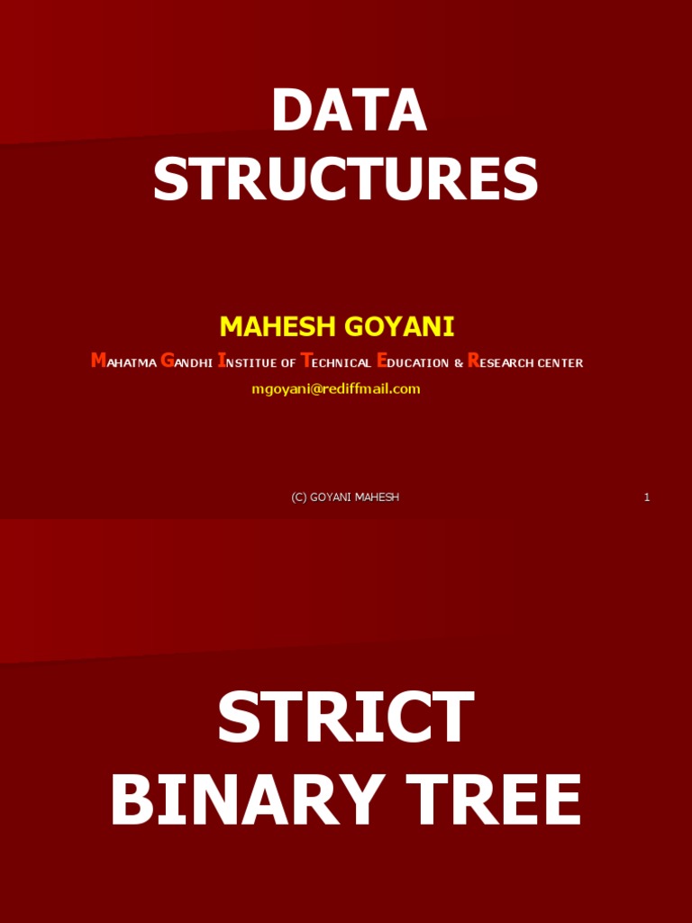 Strict Binary Tree | PDF
