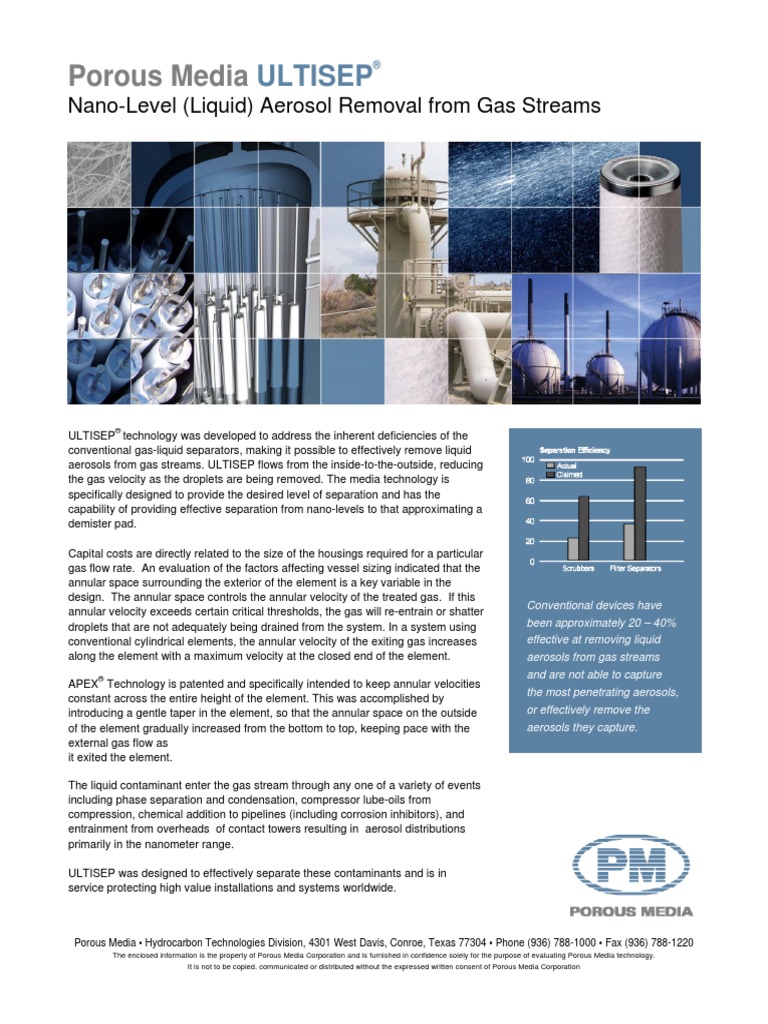 ULTISEP Element Specification Sheet - GCA5536K10V | PDF | Aerosol ...